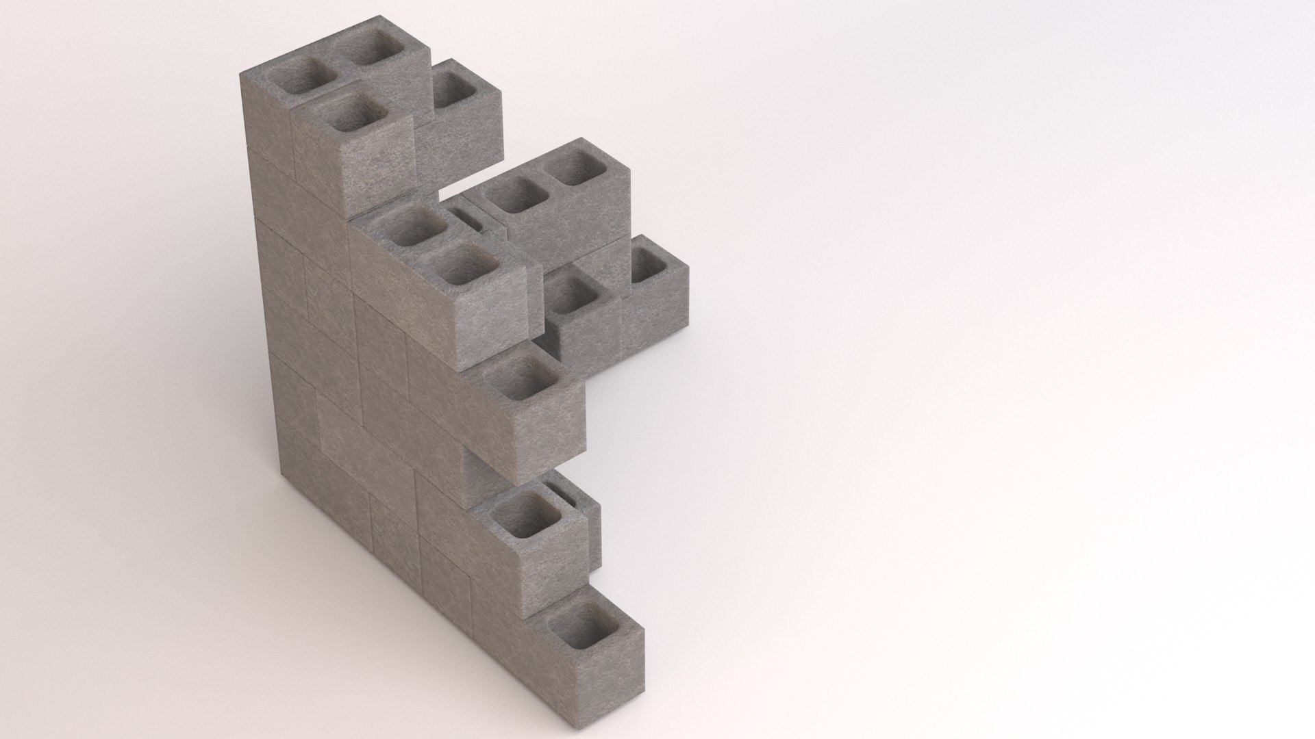 Diy Cinder Block Model - TurboSquid 1629923
