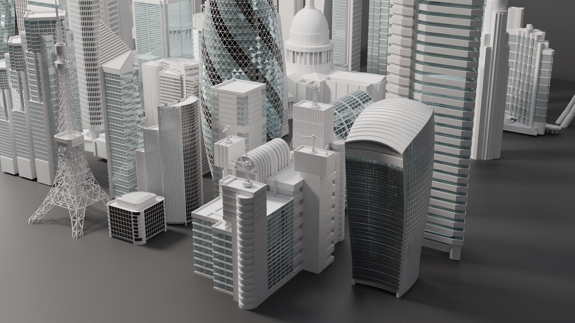 3D 100 Real World High Detailed Skyscrapers And Buildings - TurboSquid ...