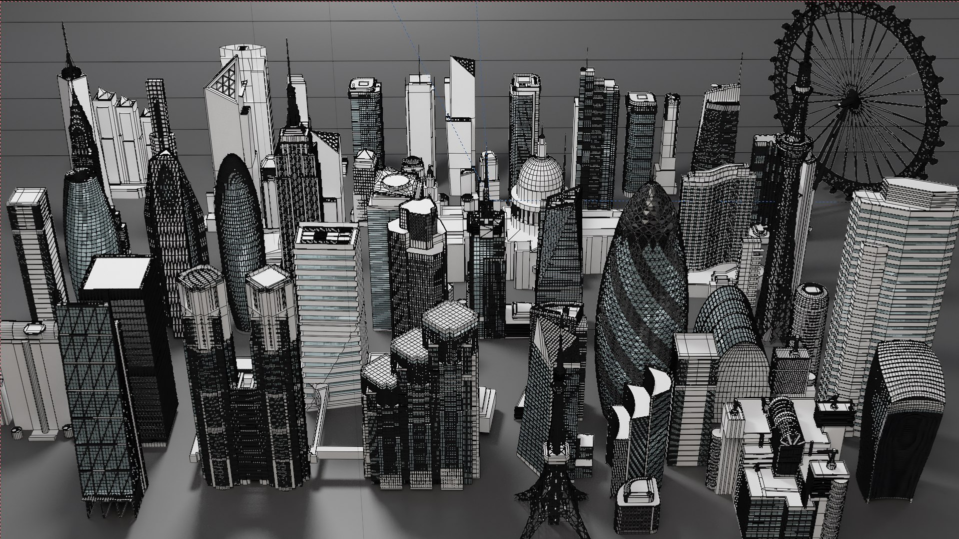 3D 100 Real World High Detailed Skyscrapers and Buildings - TurboSquid ...