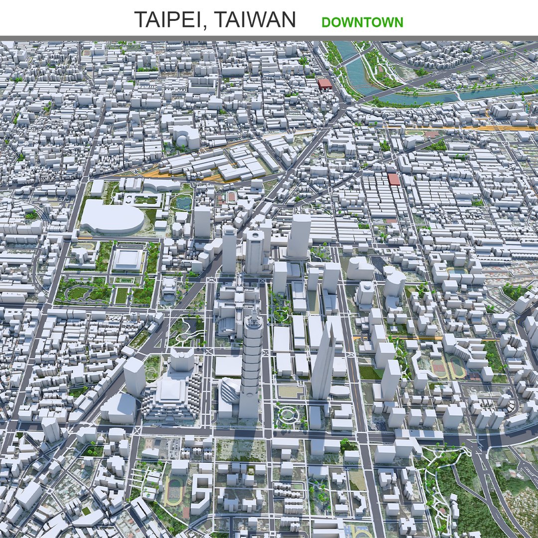 Taipei Downtown Taiwan 3D Model - TurboSquid 1989953