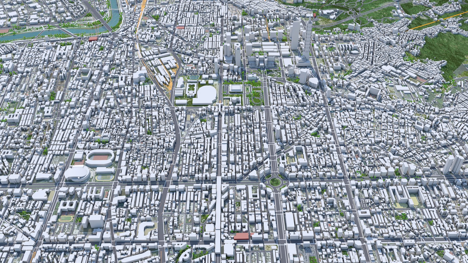 Taipei Downtown Taiwan 3D Model - TurboSquid 1989953