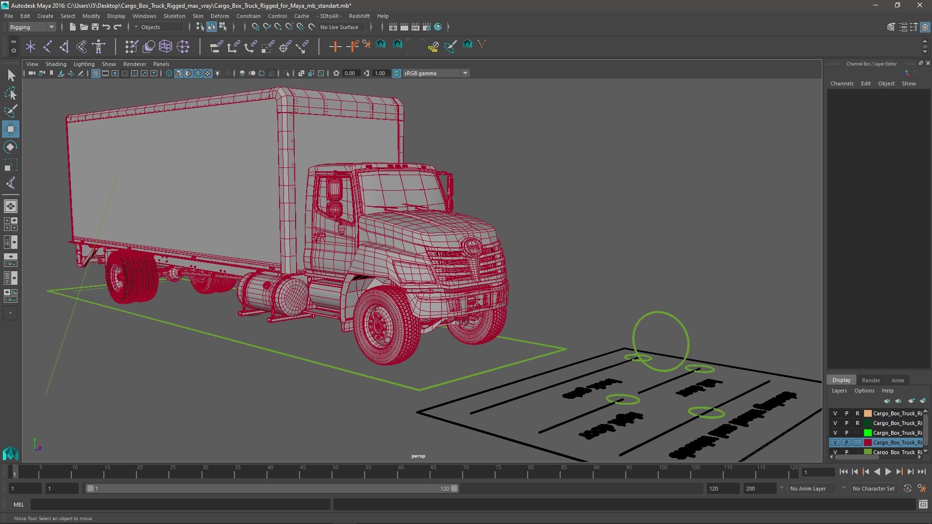 Cargo Box Truck Rigged For Maya 3D Model - TurboSquid 2224681