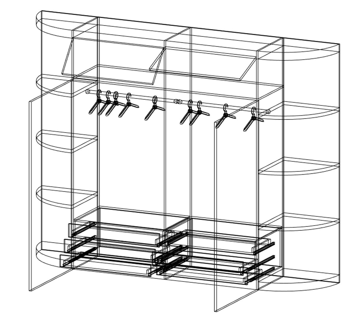 Closet Plus Decor Cabinet 3D - TurboSquid 2126202