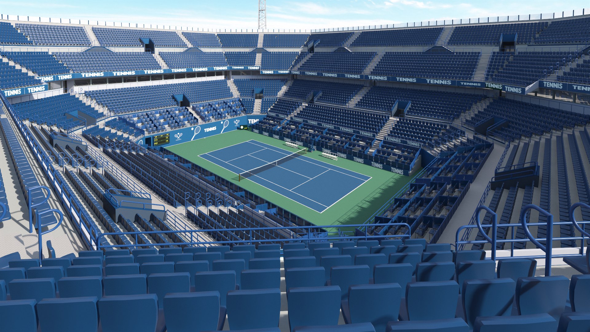 Hard Tennis Arena Model - TurboSquid 2011720