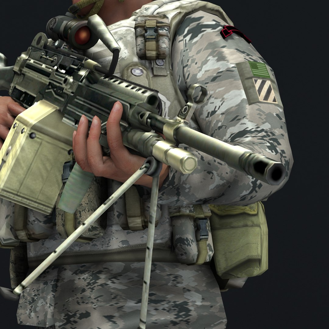 army rigged 3d model