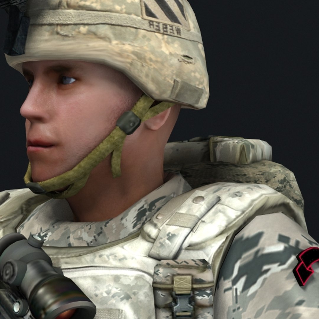 army rigged 3d model