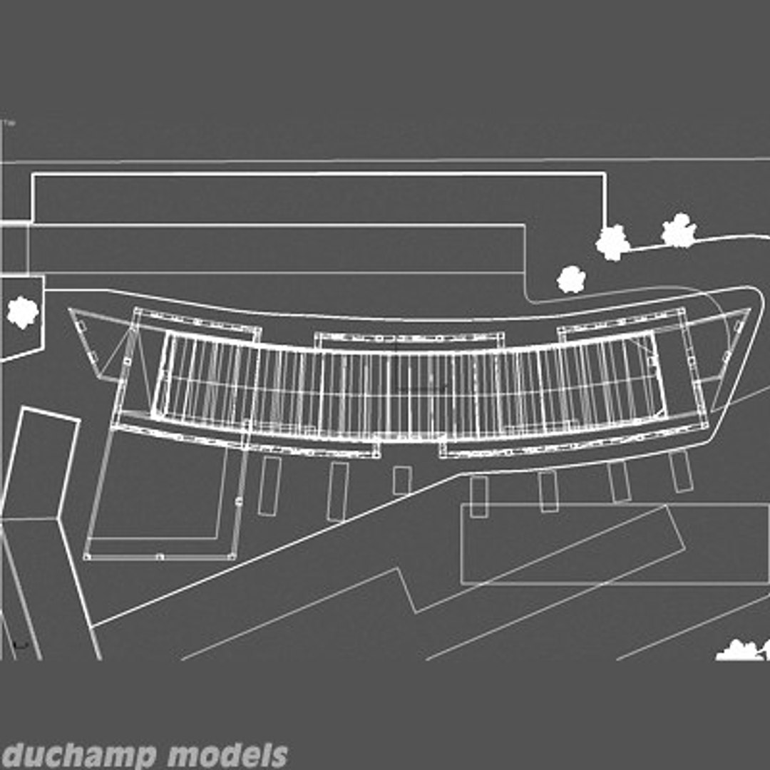 Exterior Office Building Parking 3d Model