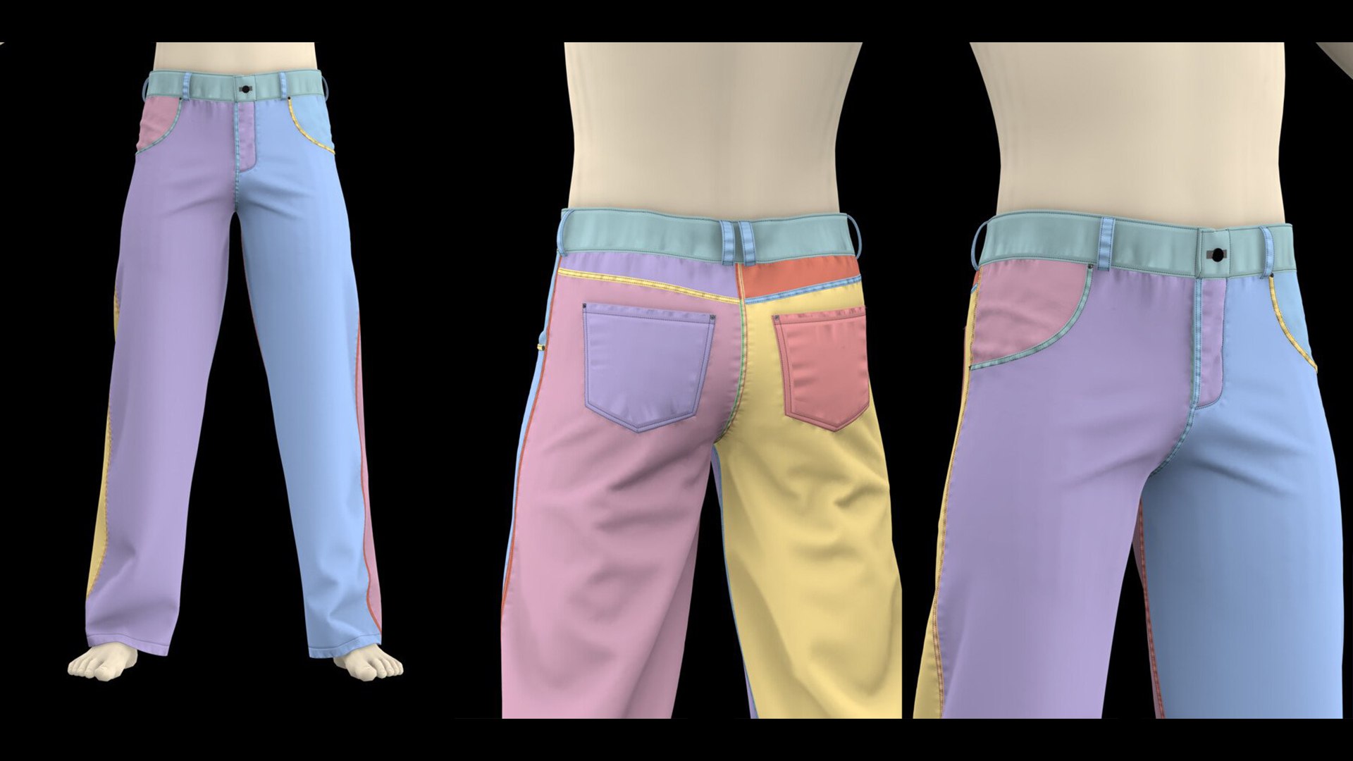 3D Male Pants Pack. Marvelous CLO 3D Zprj Projects. Genesis 8 Avatar ...