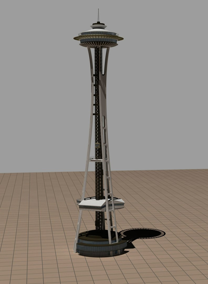 3d Space Needle Landmark Model