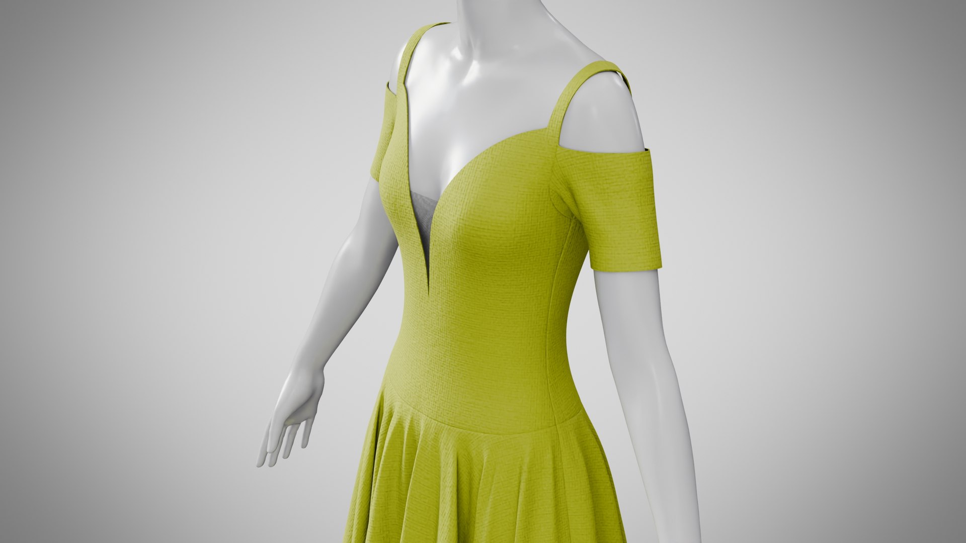 Dress 38 Citron Green Model - TurboSquid 2520719