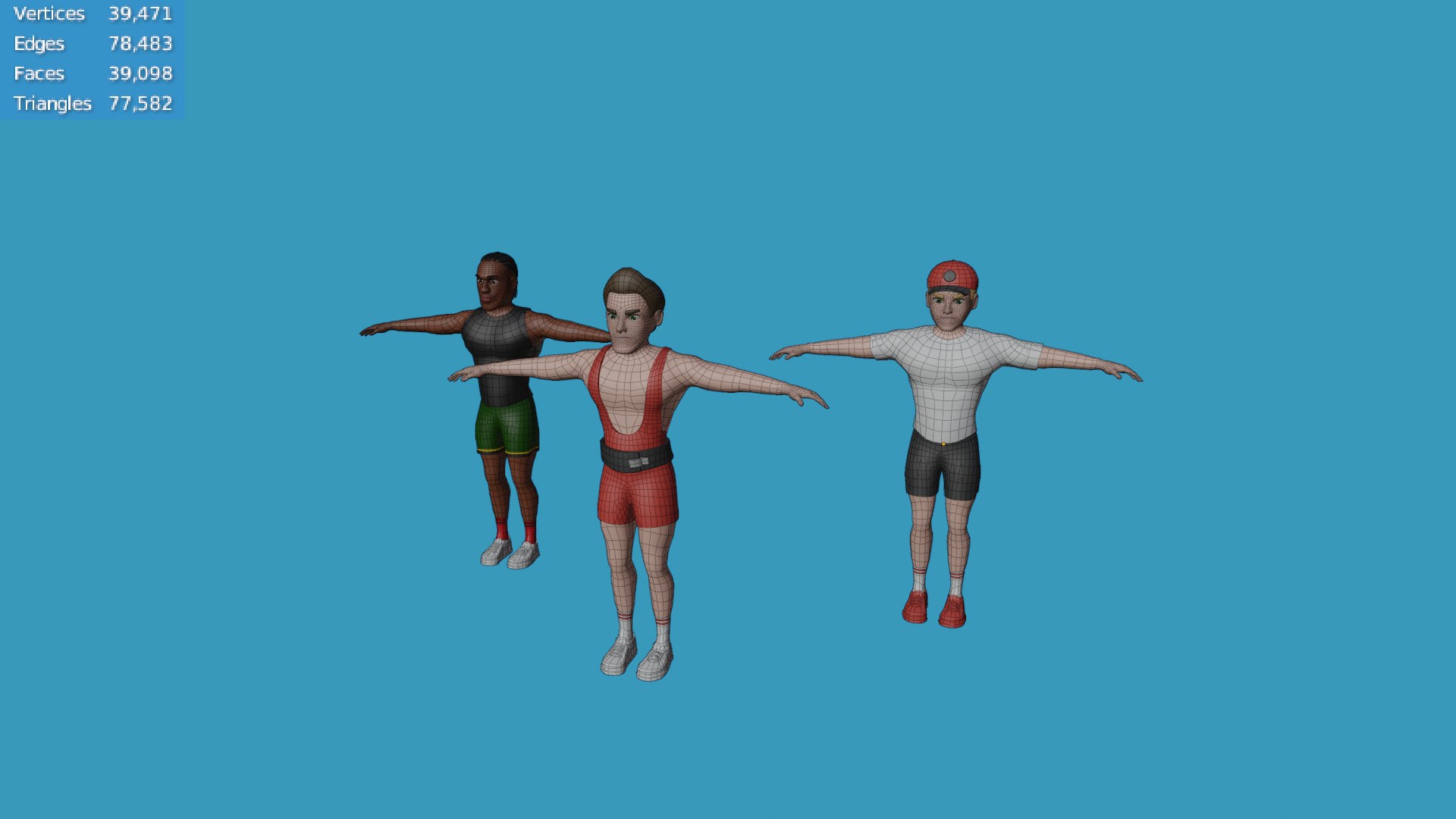 Sportsman GYM Guy Characters Pack 3D Model - TurboSquid 1916359