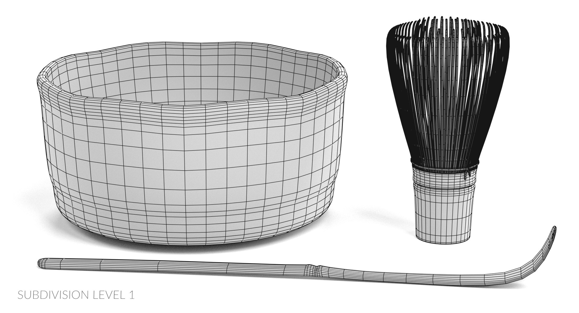 Matcha tea set 3D model - TurboSquid 1367988