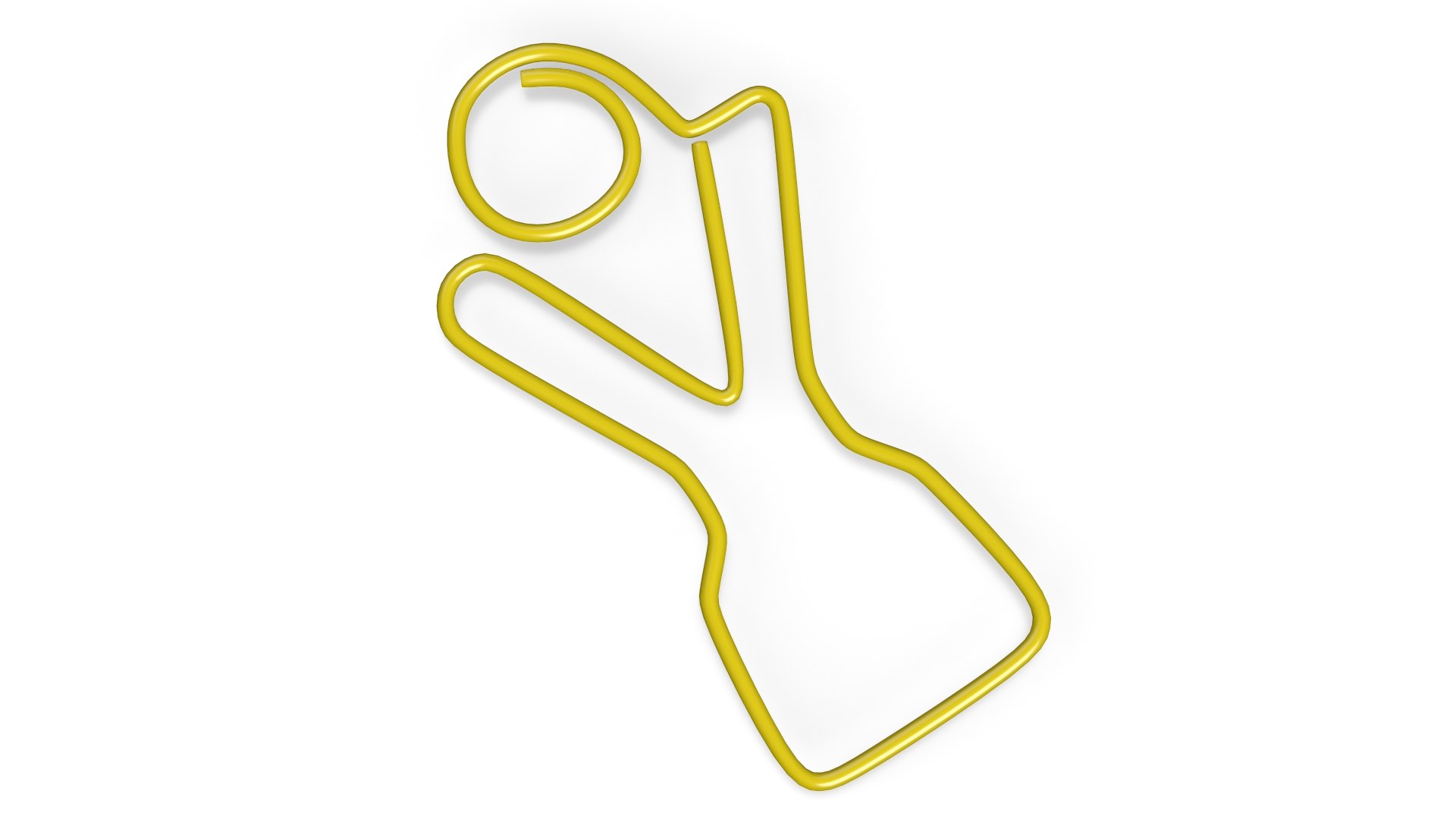 Slingshot Shaped Paper Clip 3D Model - TurboSquid 2191688
