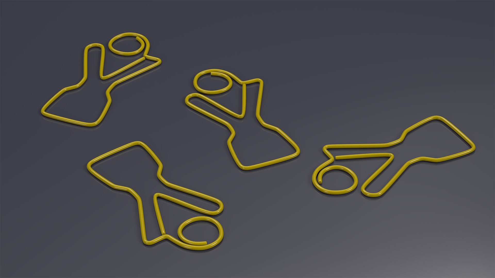 Slingshot Shaped Paper Clip 3D Model - TurboSquid 2191688