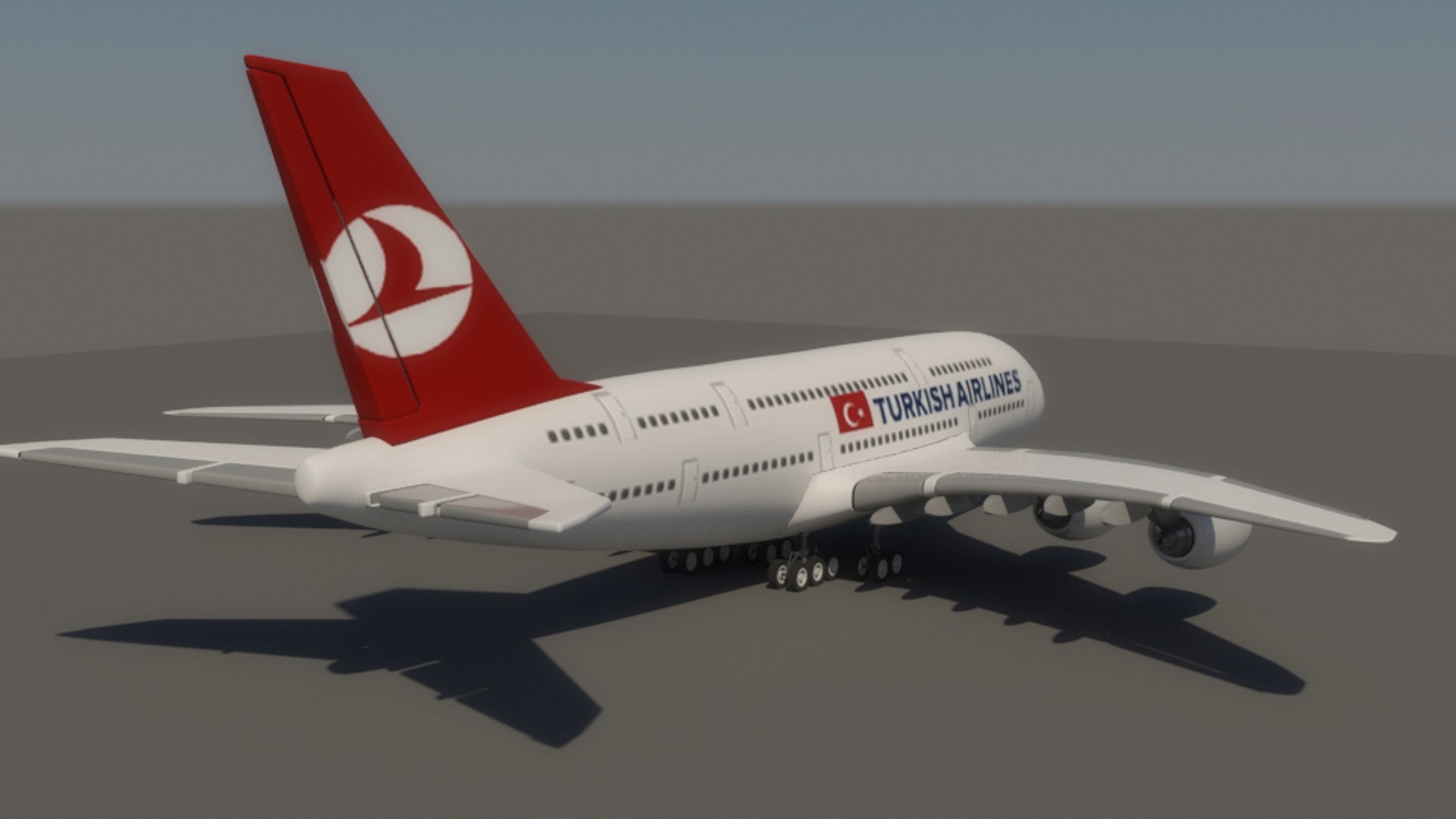 Turkish Airlines 3d Max