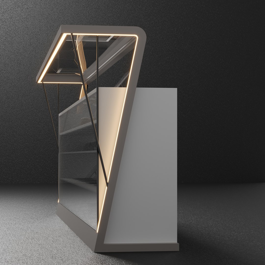 Reception Counter 3D Model - TurboSquid 2251825