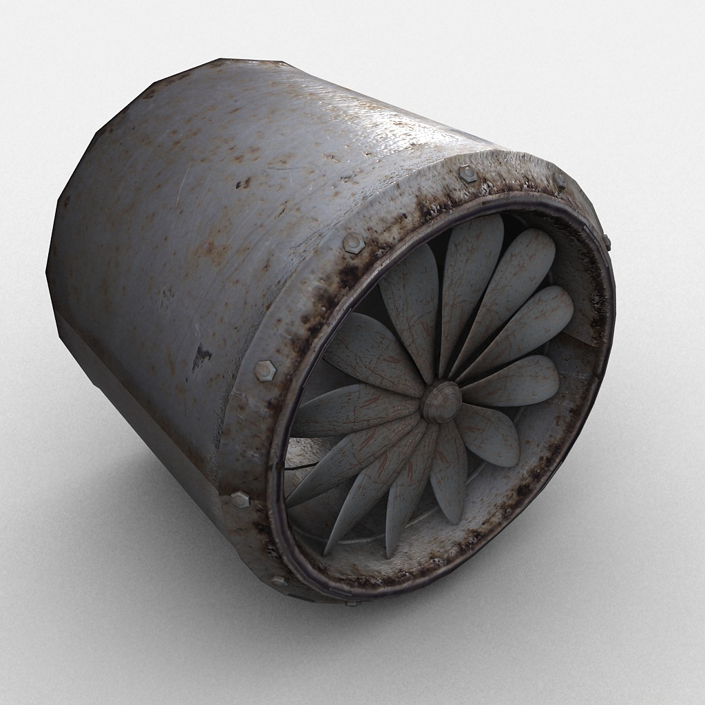 3d model turbine fan