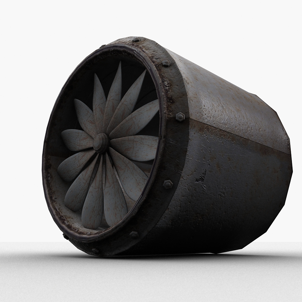 3d model turbine fan