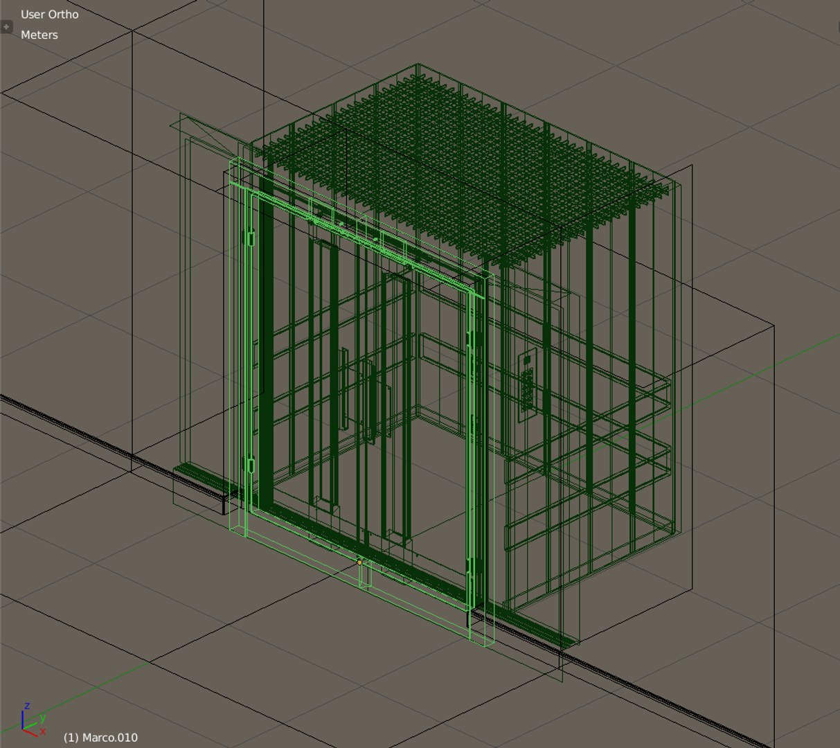 3D Vintage Elevator Doors Model - TurboSquid 1187543