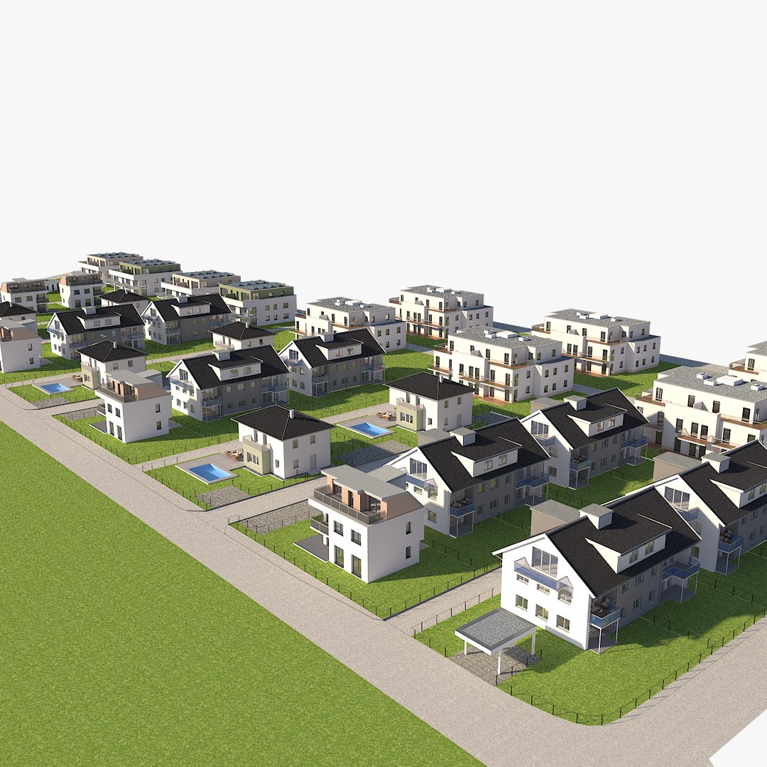 3D Residental Area 02 - TurboSquid 1792757