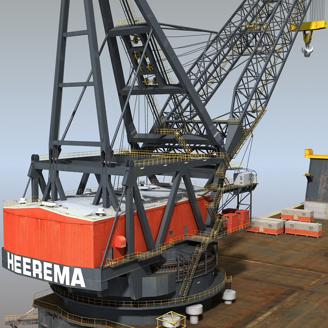 3d model dual crane vessel format