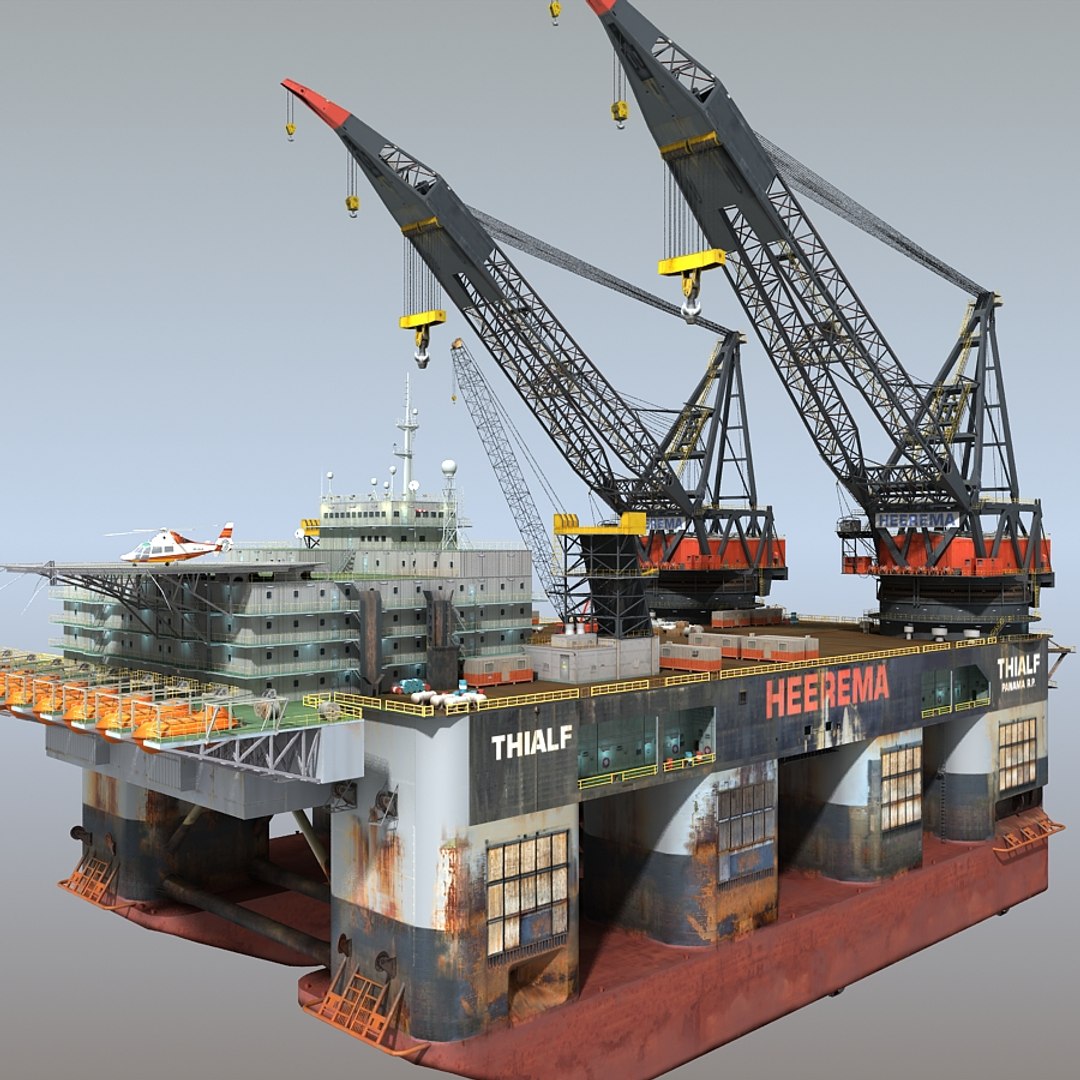 3d model dual crane vessel format