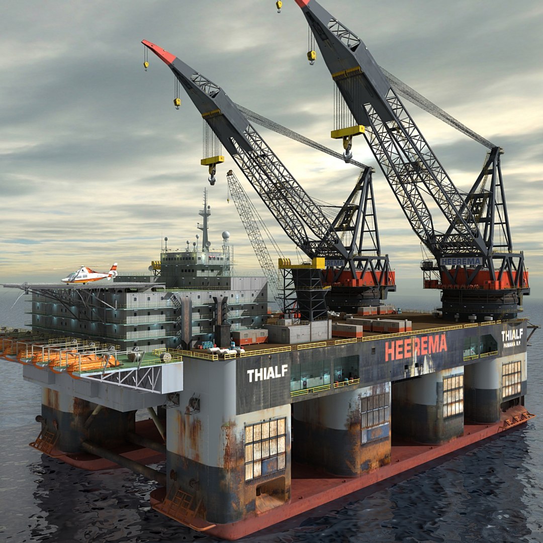 3d model dual crane vessel format