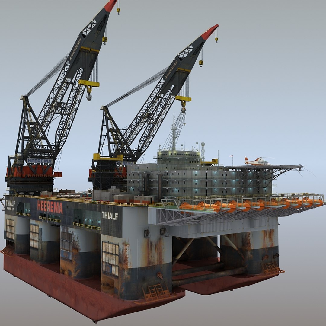 3d model dual crane vessel format