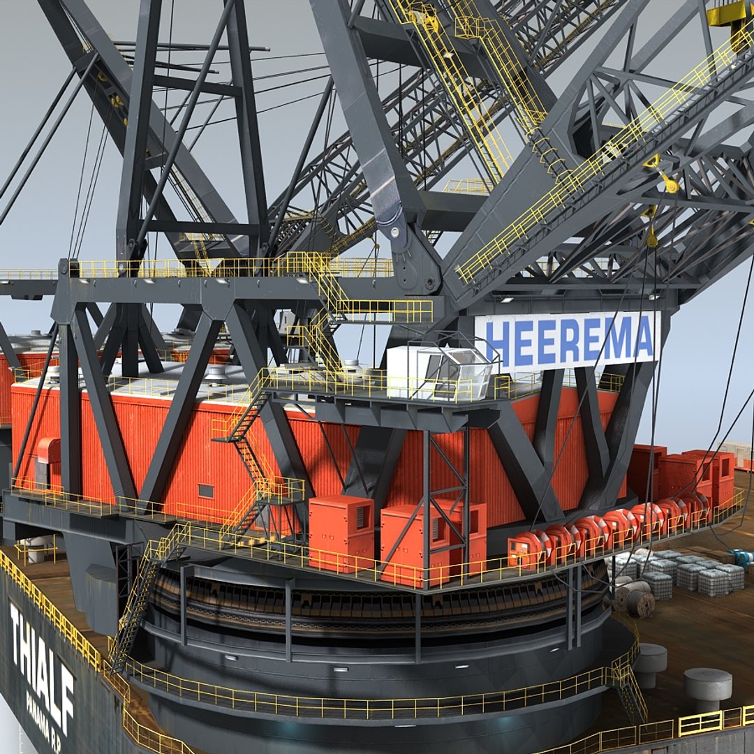 3d model dual crane vessel format