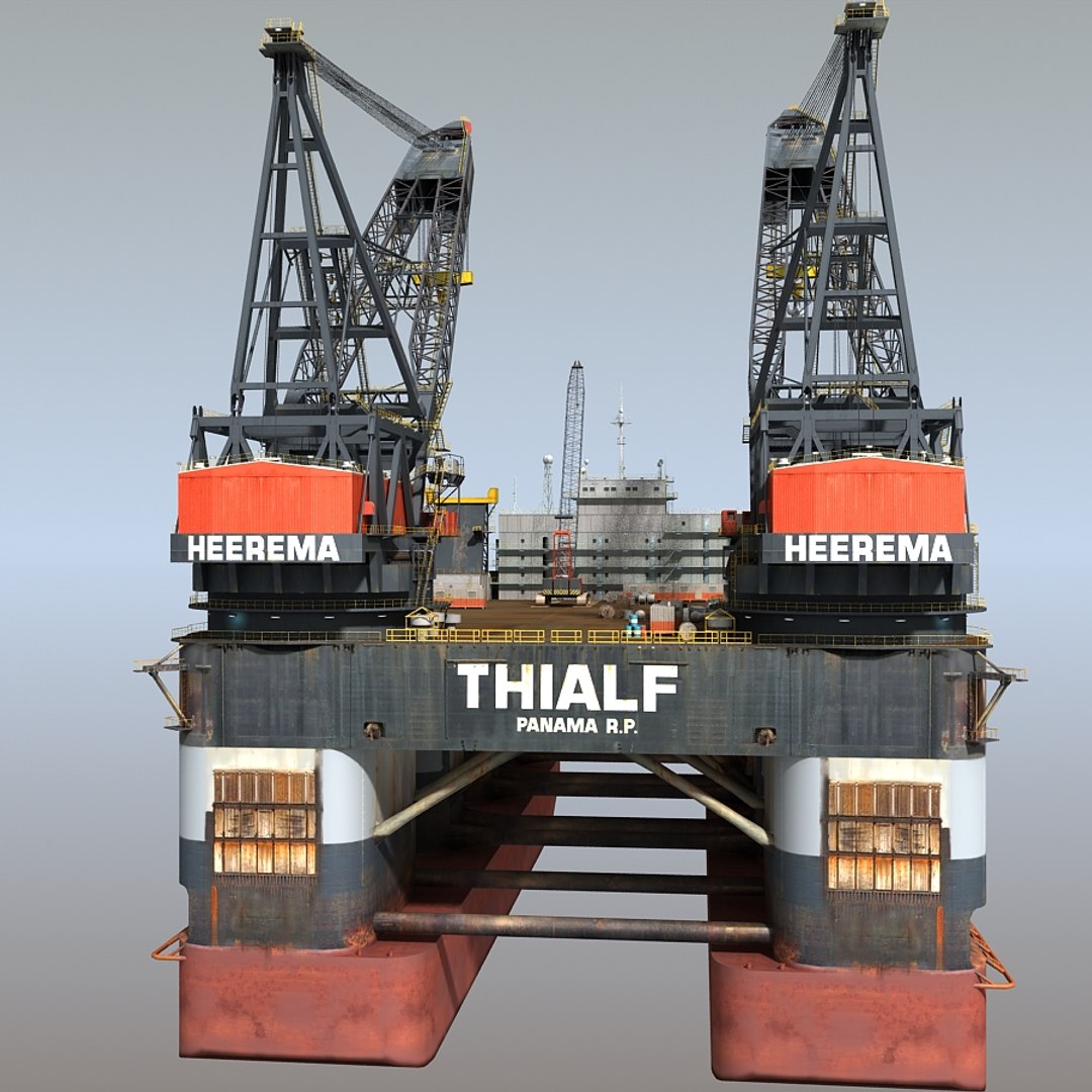 3d model dual crane vessel format
