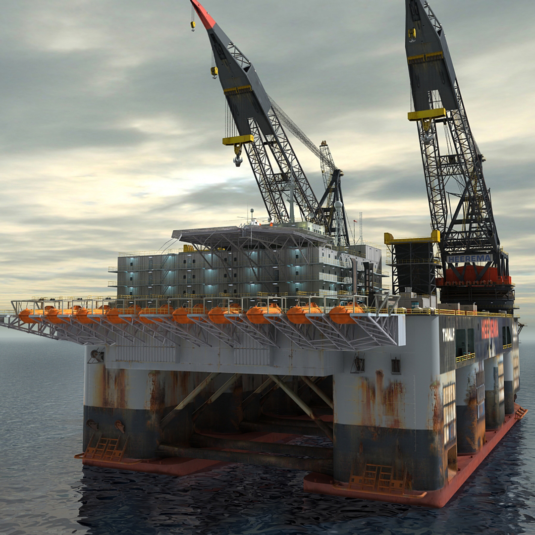 3d model dual crane vessel format