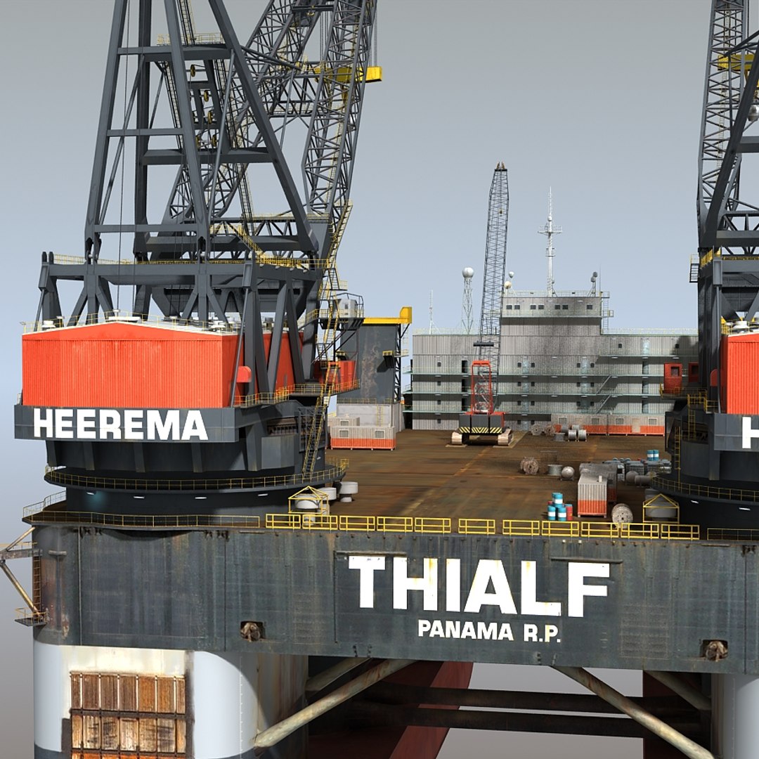 3d model dual crane vessel format