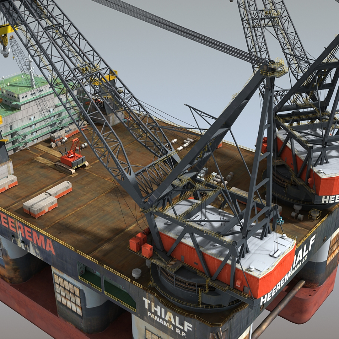3d model dual crane vessel format