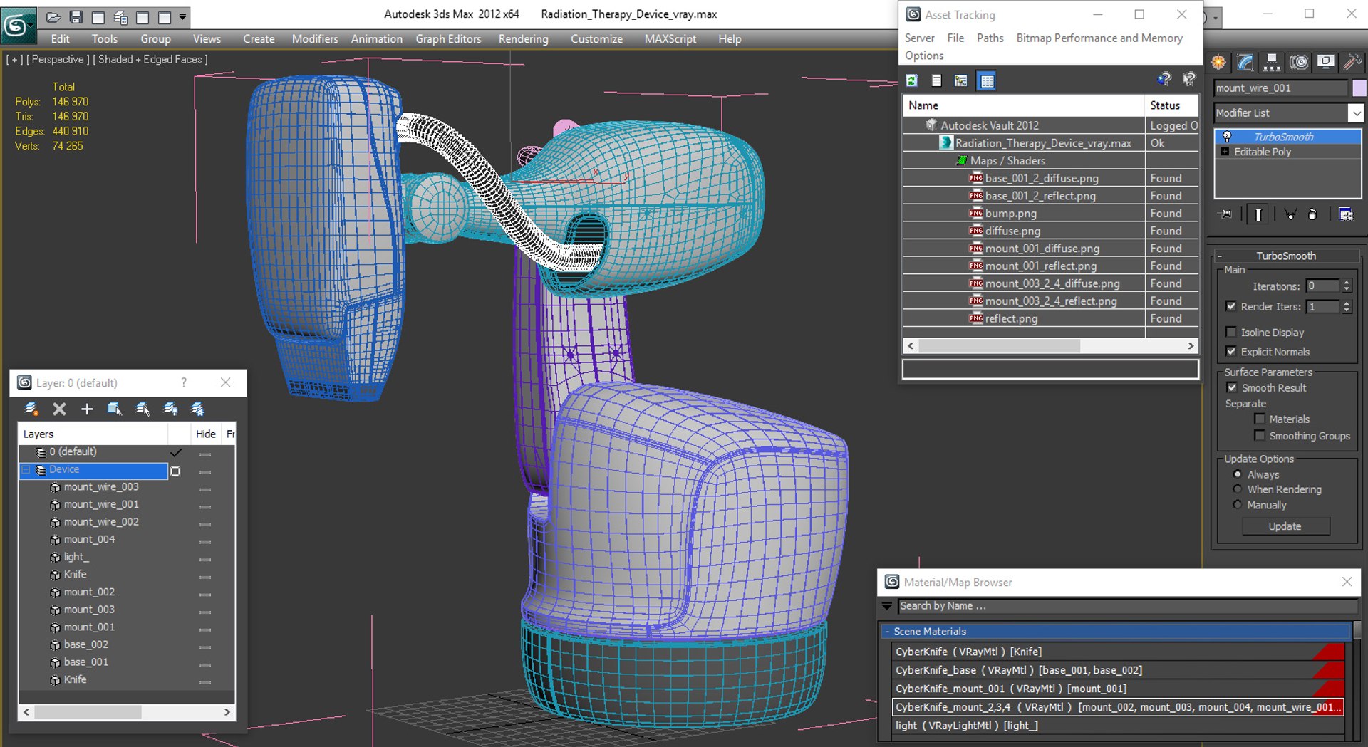 3D radiation therapy device model - TurboSquid 1394341