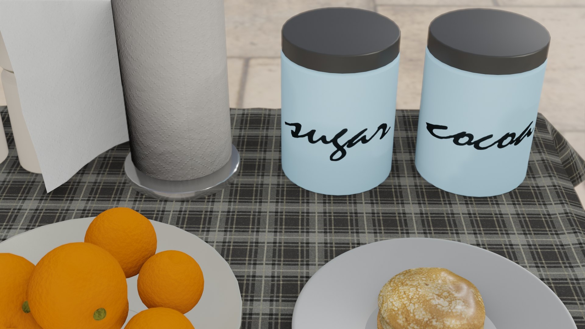 3D Model Breakfast Table Modeled - TurboSquid 1533580