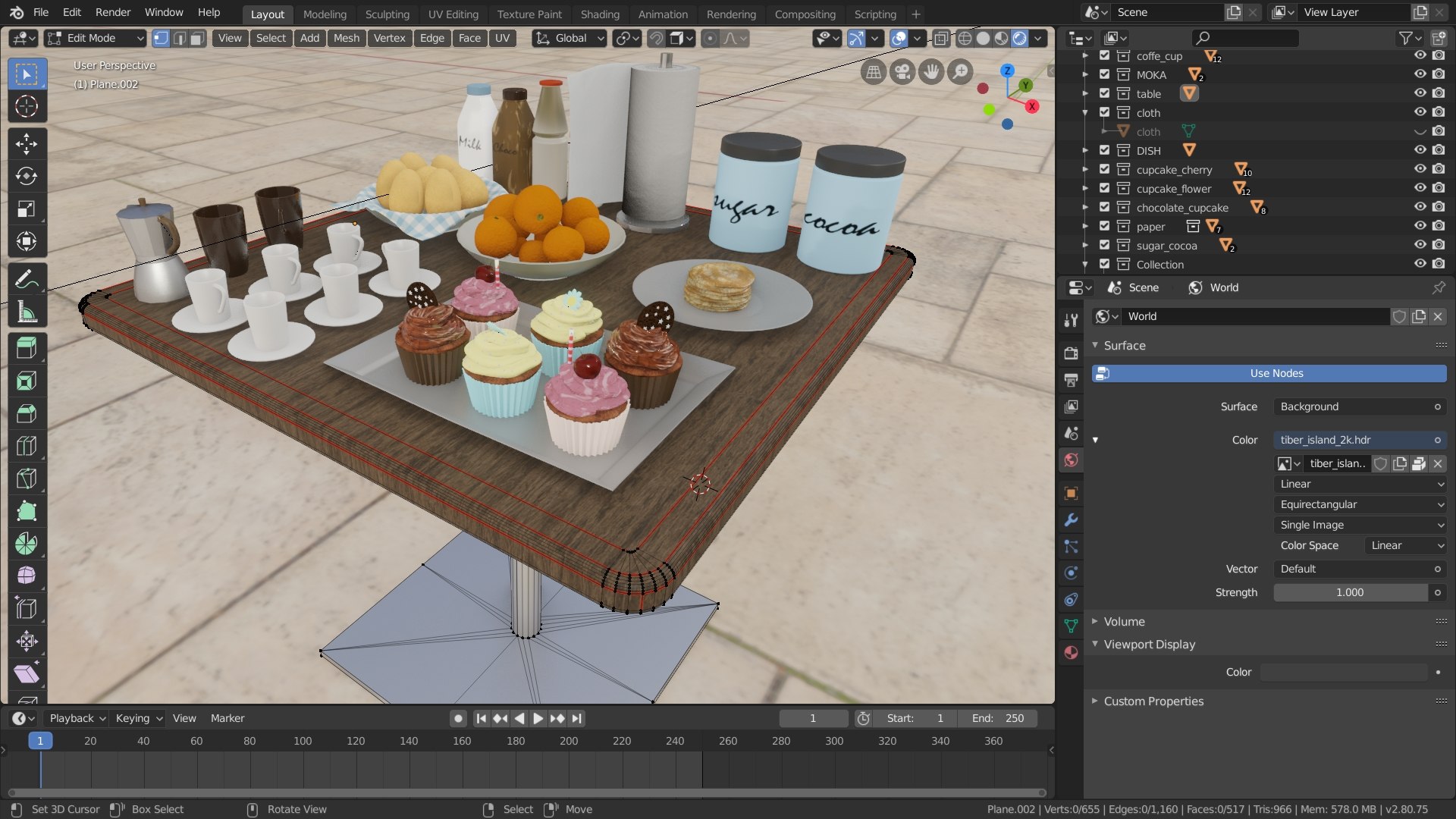 3D Model Breakfast Table Modeled - TurboSquid 1533580