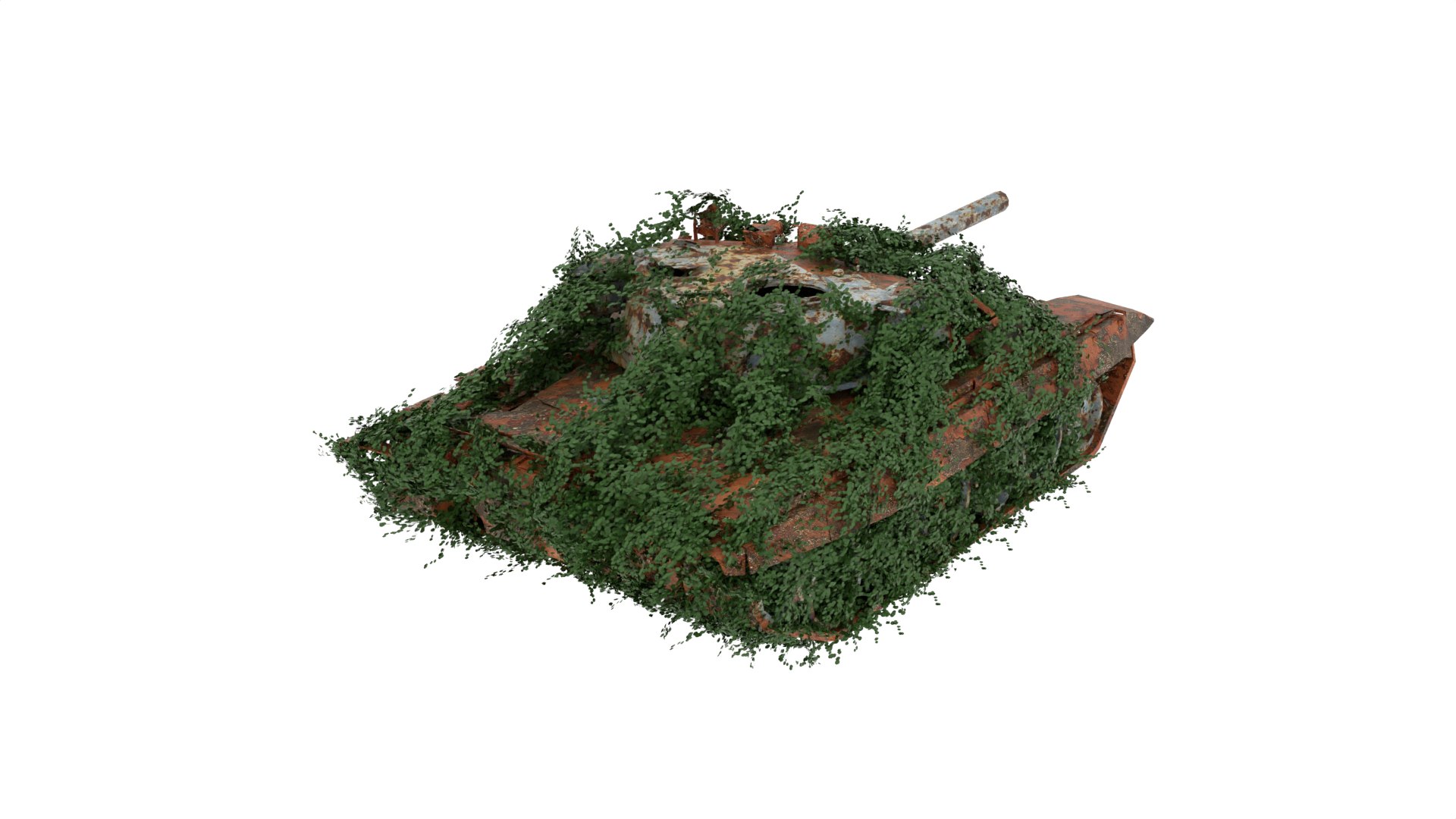 Damaged Rusted Tank 3D - TurboSquid 2034721