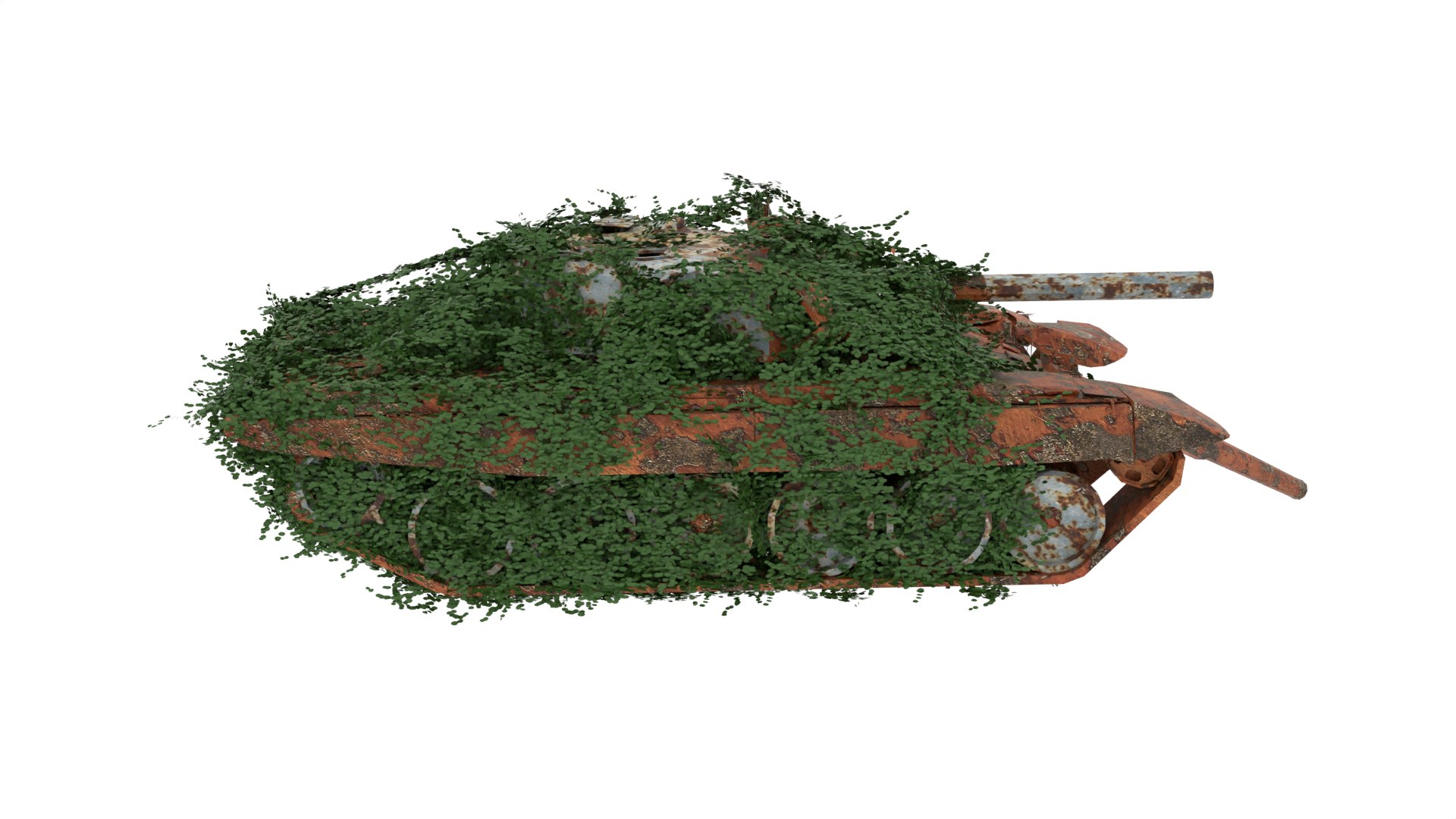 Damaged Rusted Tank 3D - TurboSquid 2034721