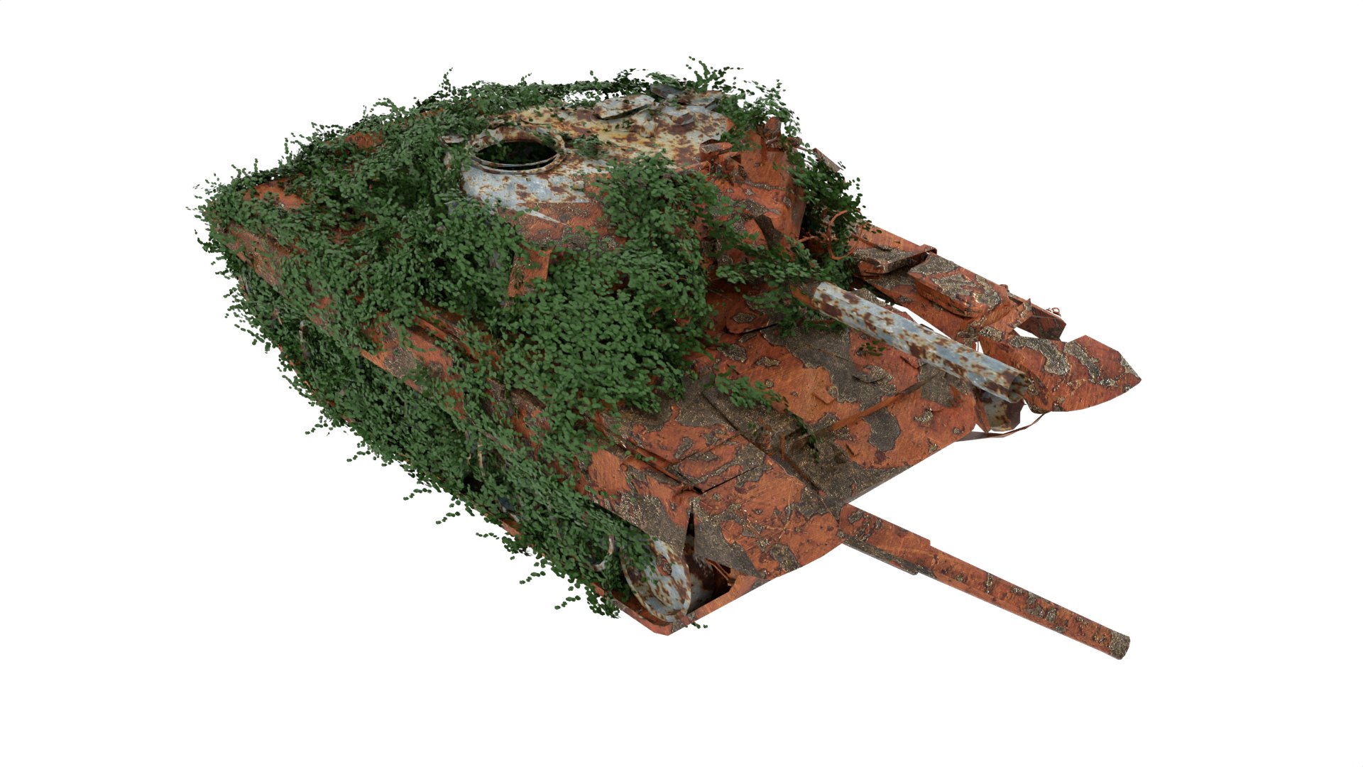 Damaged Rusted Tank 3D - TurboSquid 2034721