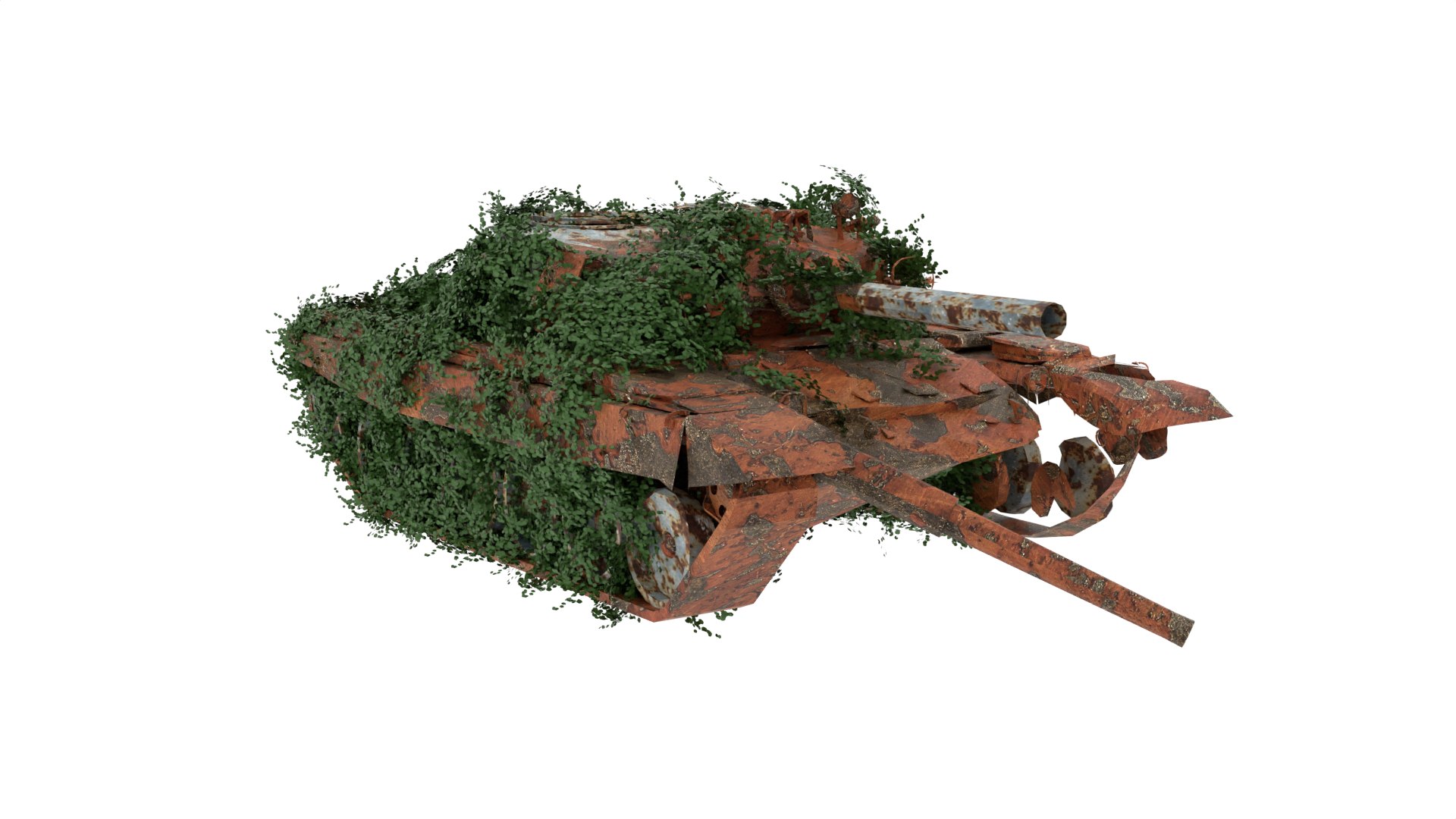 Damaged Rusted Tank 3D - TurboSquid 2034721