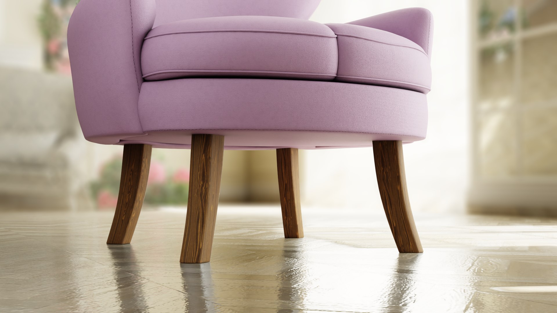 Furniture Accent Chairs Bohemian Lilac Polyester Medium Oak 005 3D ...