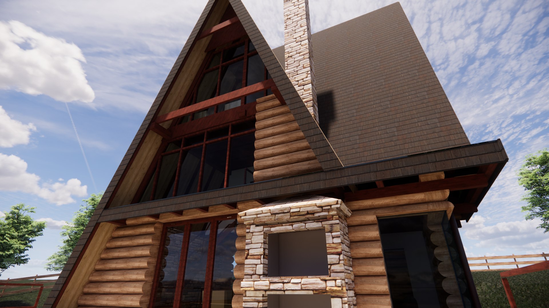 Tall Clasic Log House Wood Cottage 3D Model 3D Model - TurboSquid 1732348