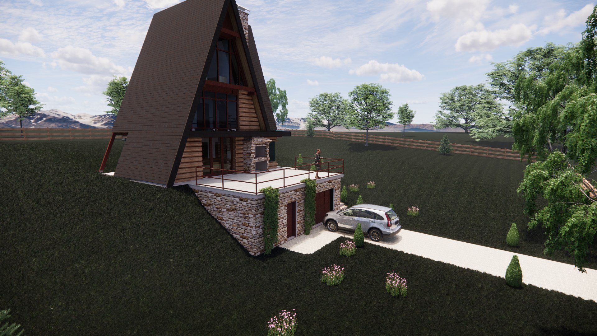 Tall Clasic Log House Wood Cottage 3D Model 3D Model - TurboSquid 1732348