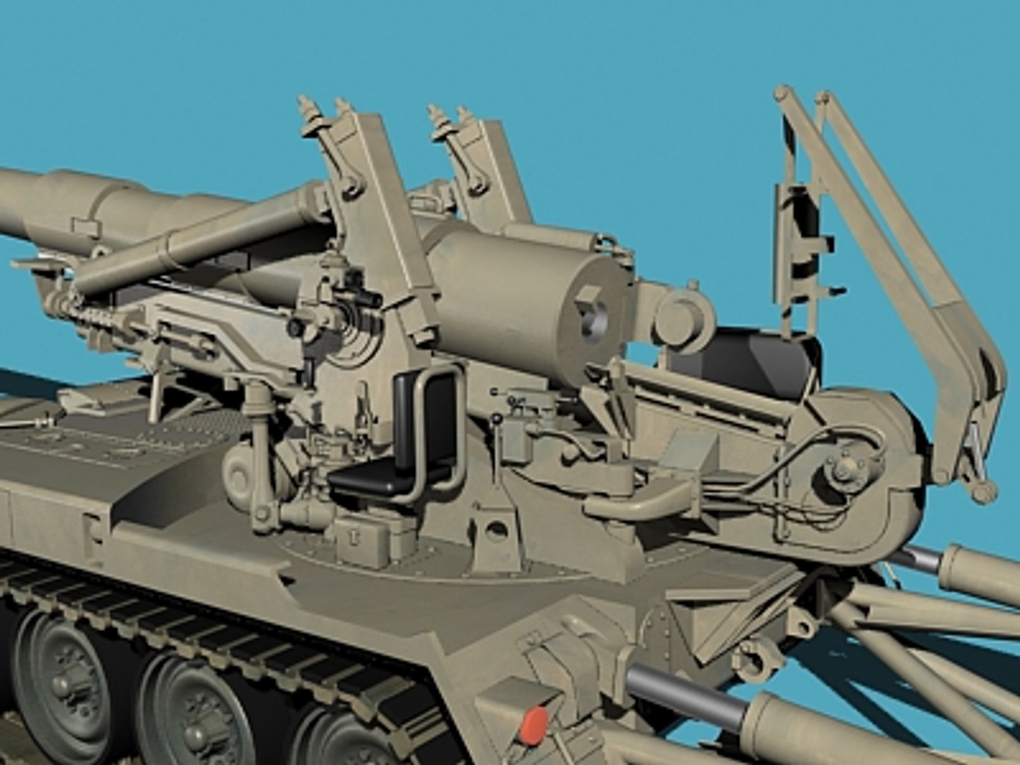 Self Propelled Howitzer M110 A2 3d Model