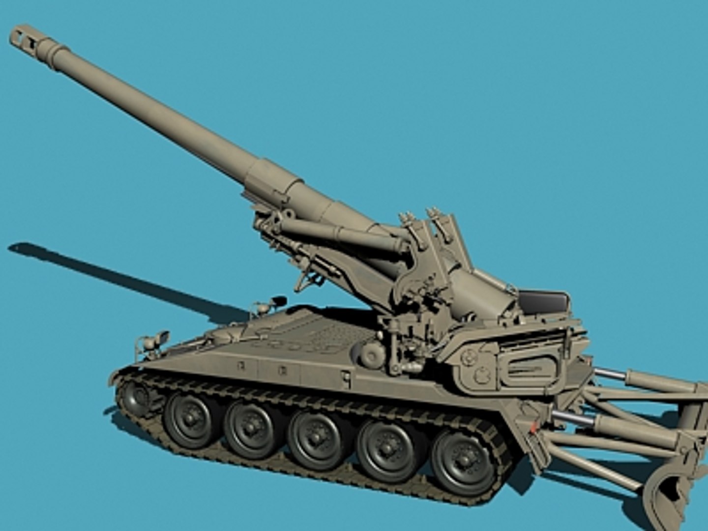 self propelled howitzer m110 a2 3d model