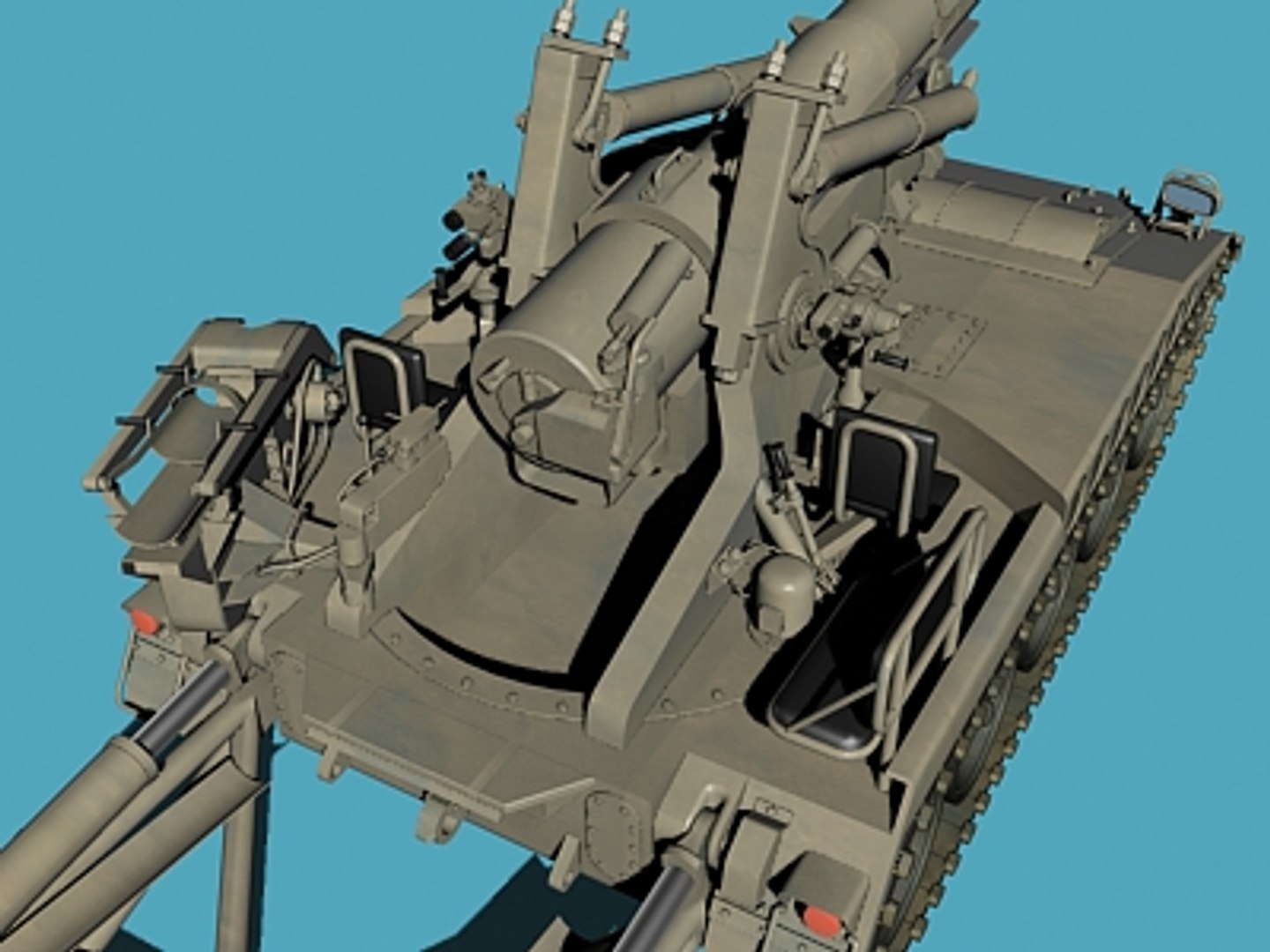 Self Propelled Howitzer M110 A2 3d Model