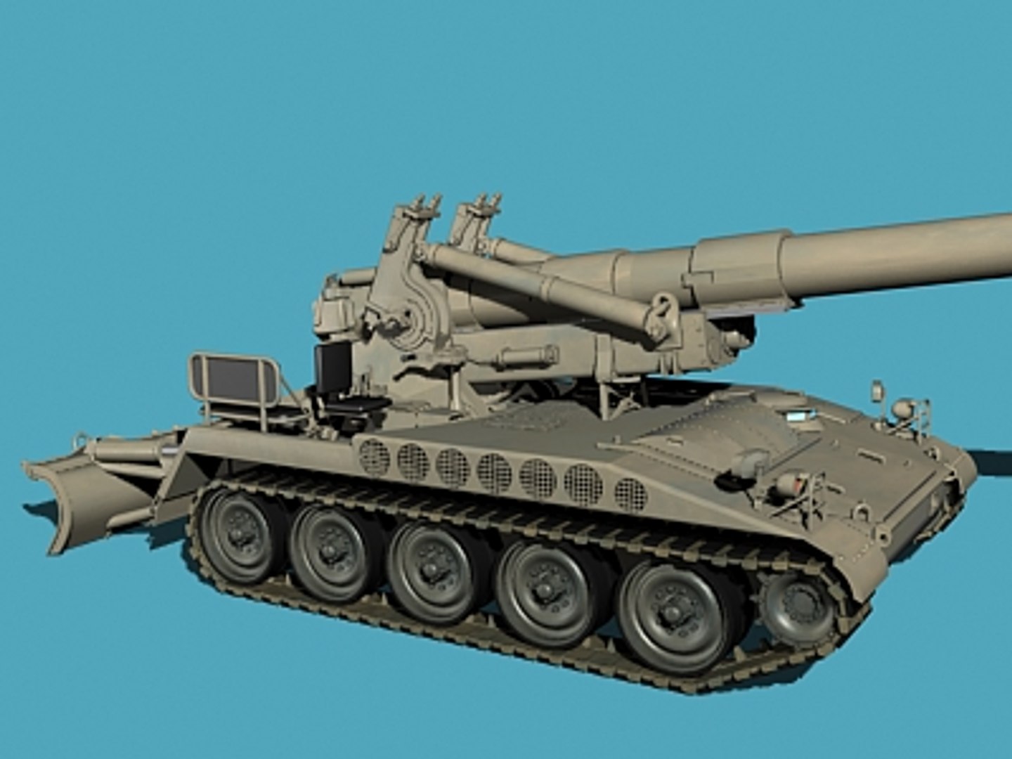 Self Propelled Howitzer M110 A2 3d Model