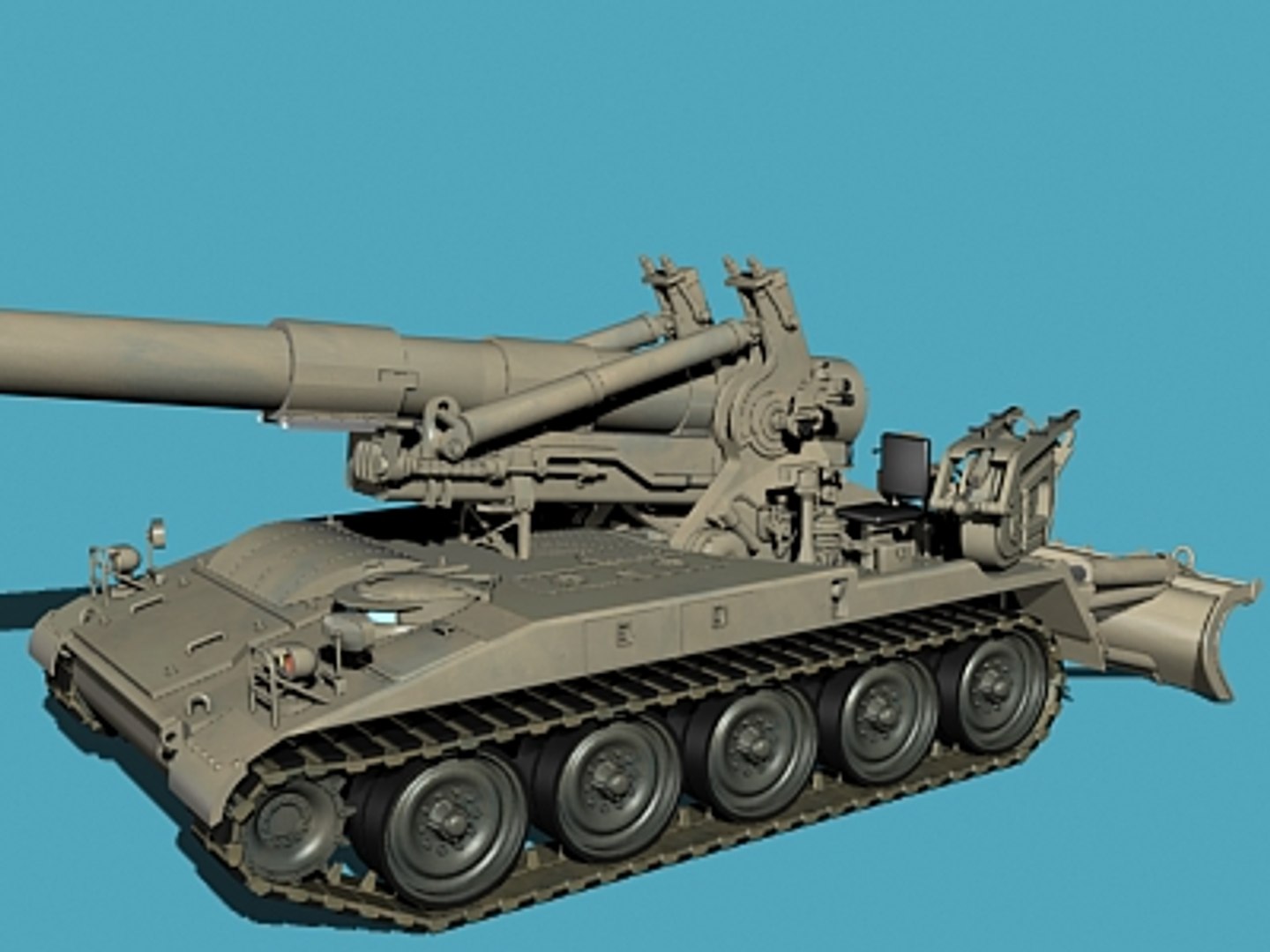 Self Propelled Howitzer M110 A2 3d Model