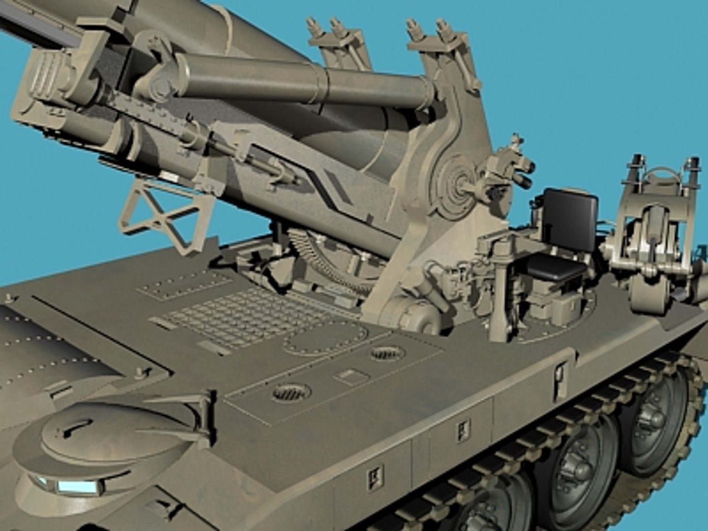 Self Propelled Howitzer M110 A2 3d Model
