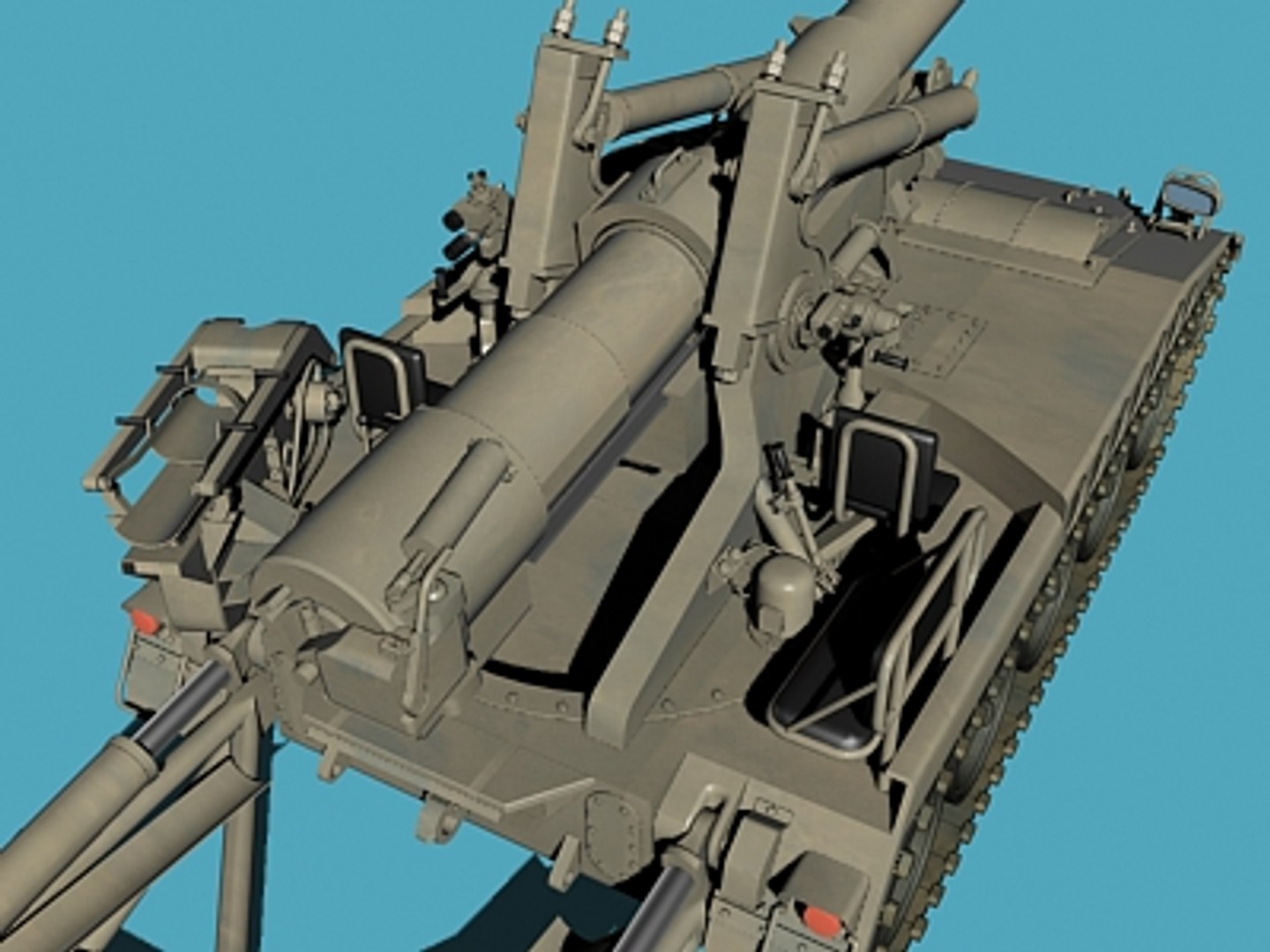 Self Propelled Howitzer M110 A2 3d Model